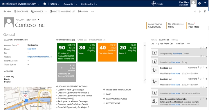 Client 360 – Single View Component for Microsoft CRM | Mark Margolis